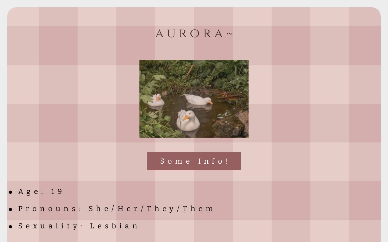 About Me :) Aurora